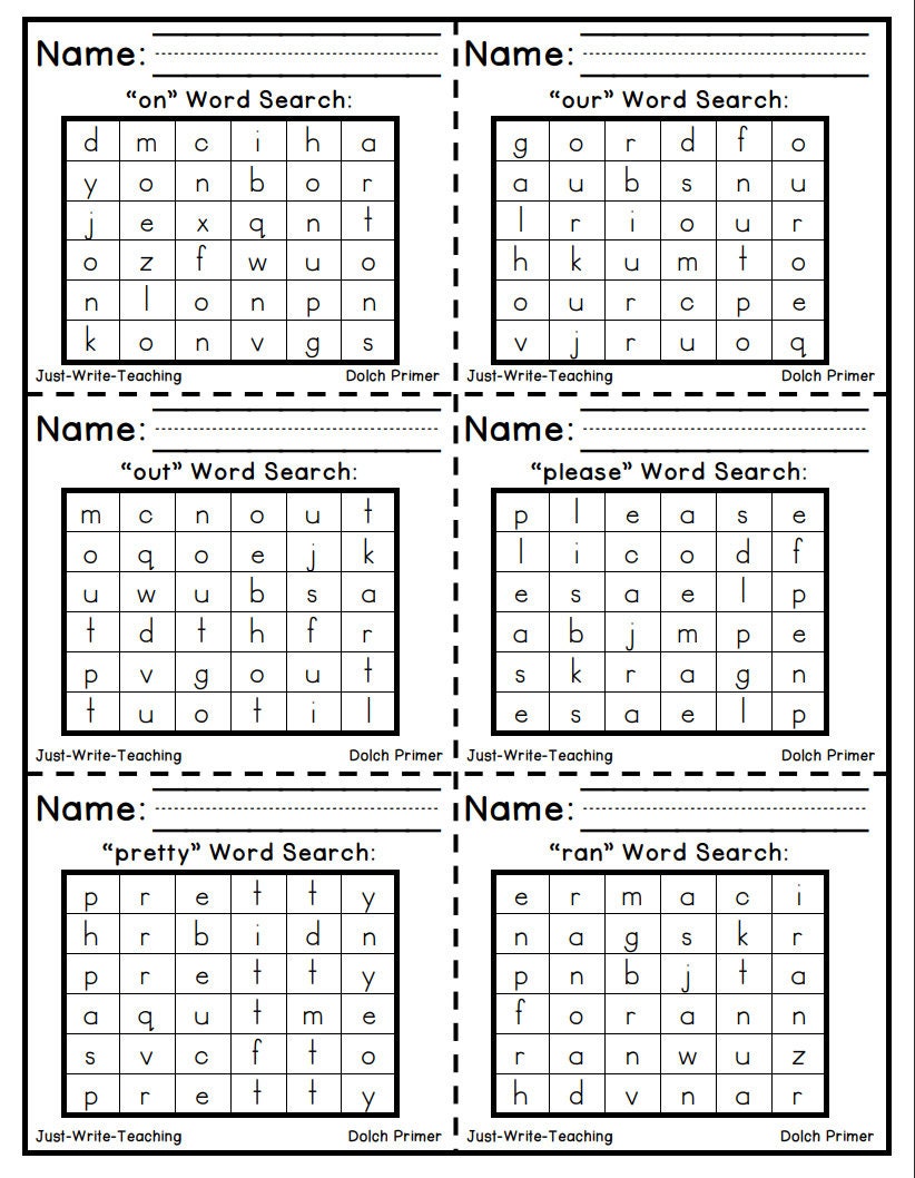 Dolch Primer Sight Word Task Cards - Etsy