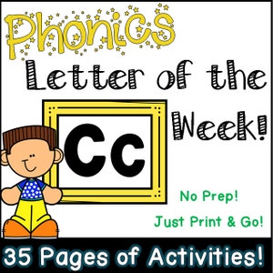 Phonics Letter of the Week Growing MEGA Bundle - A to M - Etsy