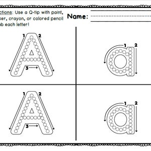 Letter Dabs - Alphabet Activities - A to Z Practice (78 Pages) - Etsy