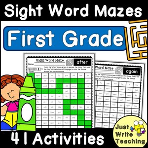 First Grade Sight Word Mazes - Etsy