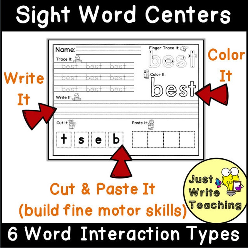 Second Grade Sight Word Tracers - Etsy