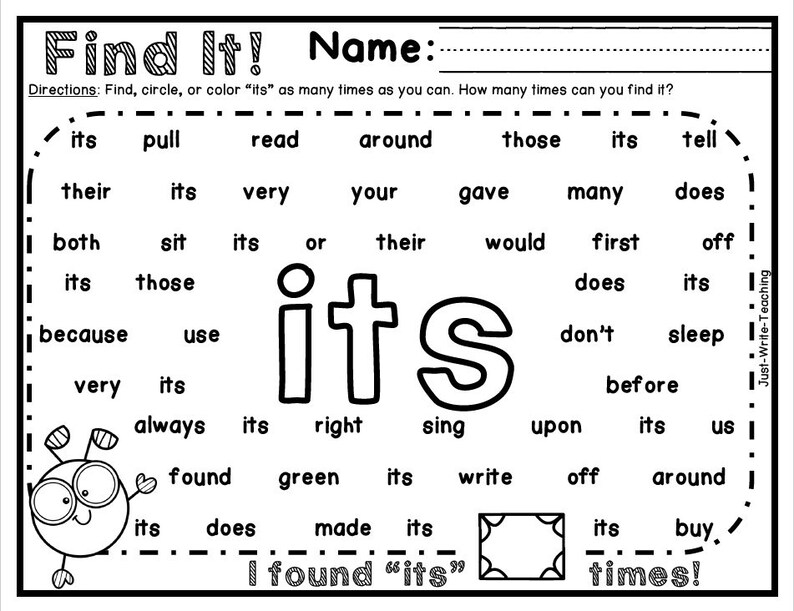 Dolch Second Grade Sight Word Find It Activities - Etsy