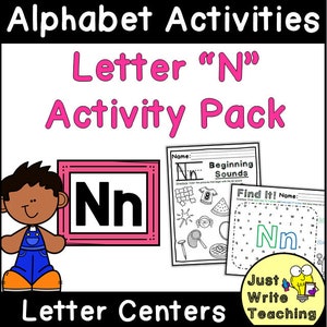 Letter N Practice Games and Activity Pack - Etsy