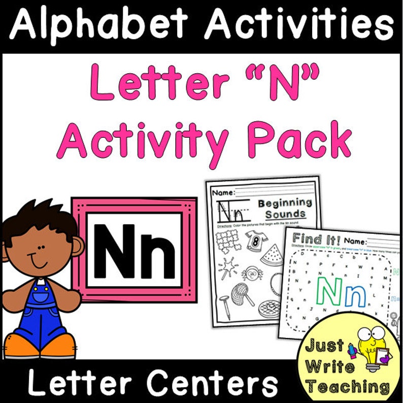 Letter N Practice Games and Activity Pack - Etsy