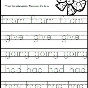 Sight Word Practice Daily Worksheets bundle All 6 Dolch Lists Distance ...