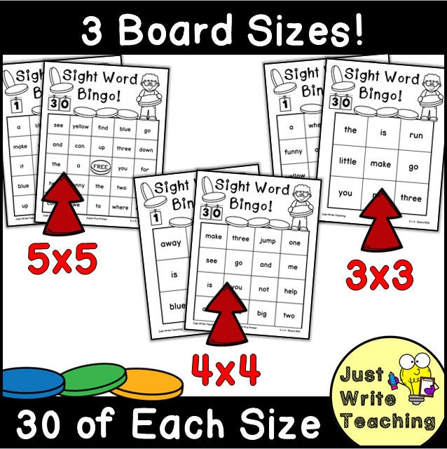 Sight Word Bingo - Dolch Pre-primer - Etsy