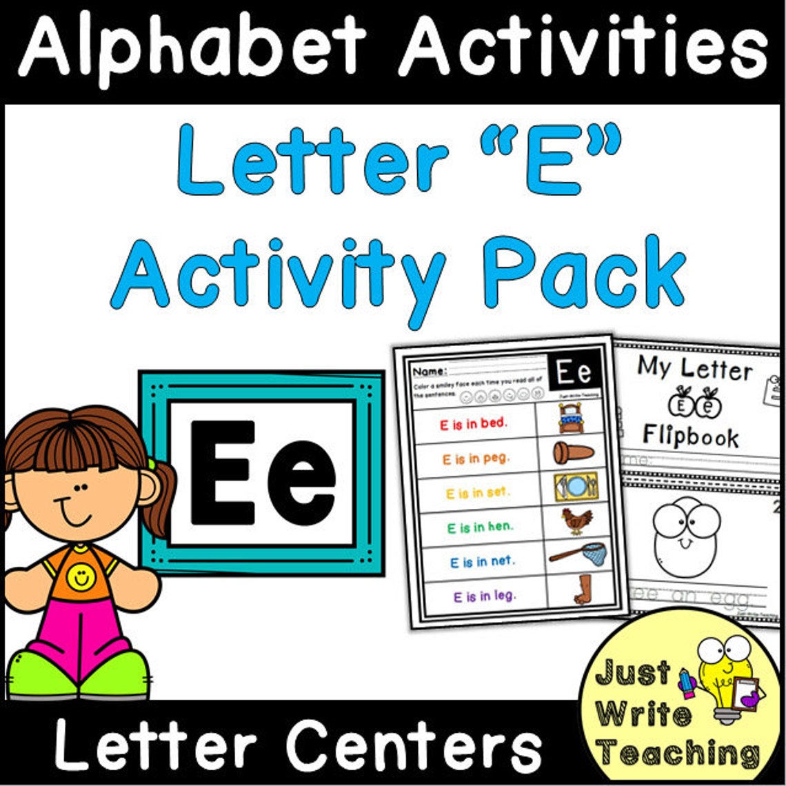 Letter E Practice Games and Activity Pack - Etsy