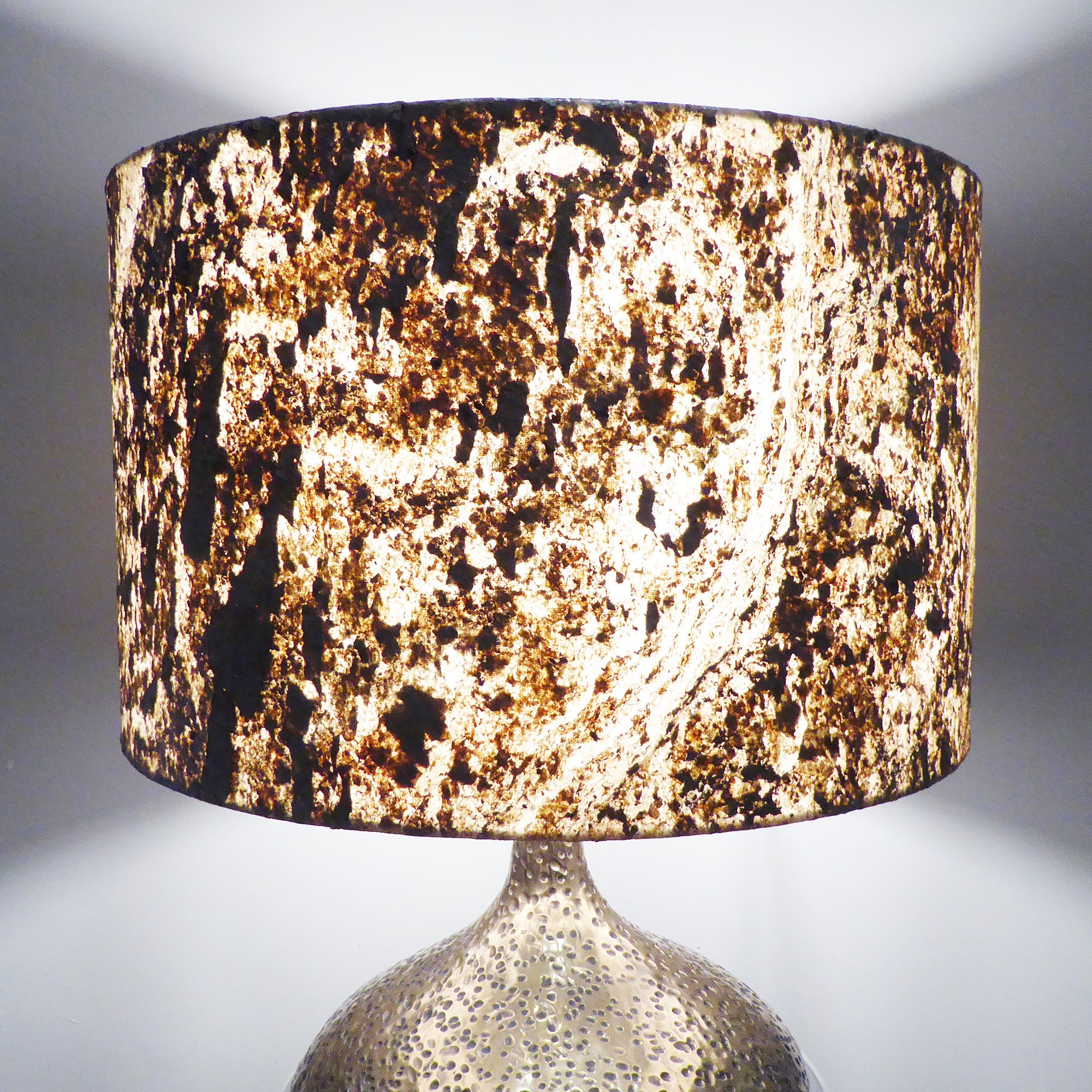 Tan Real Stone Veneer Translucent Lampshade - Etsy UK