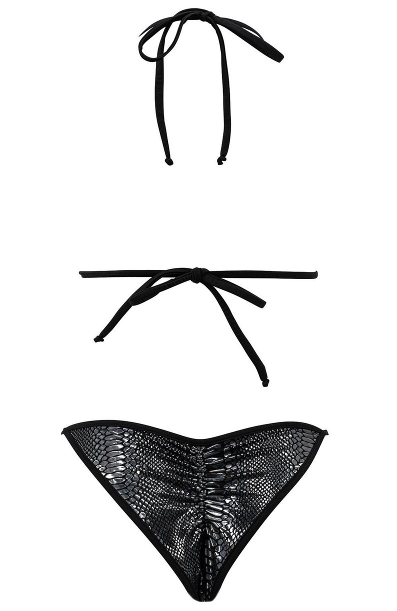 Siren | Black Python Bikini Set - Etsy