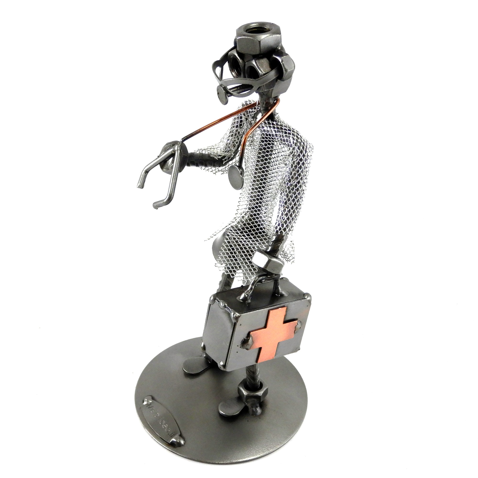 DOCTOR NURSE MEDIC Handmade Recycled Metal Sculpture, Made in Italy ...