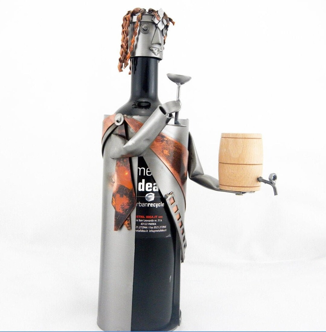 BOTTLE HOLDER "bacchus " God of Wine Artisan Sculpture - Original Gift ...
