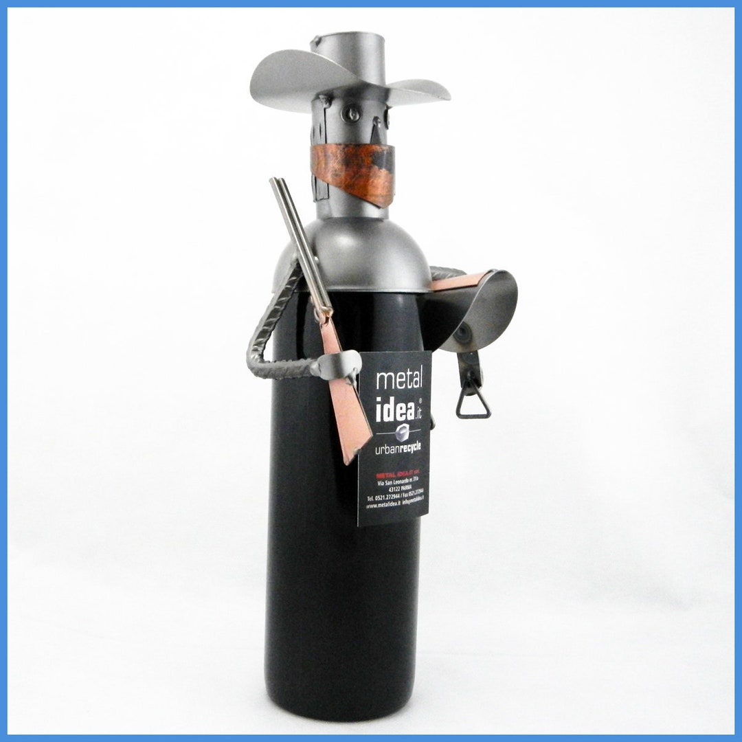 Cowboy Bottle Holder cowboy With Lasso Handcrafted Sculpture Original ...