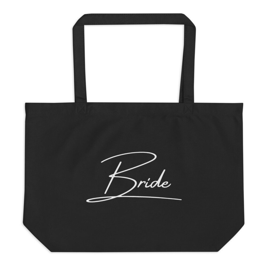 BRIDE Fiancee Large Canvas Tote Bag Black - Etsy