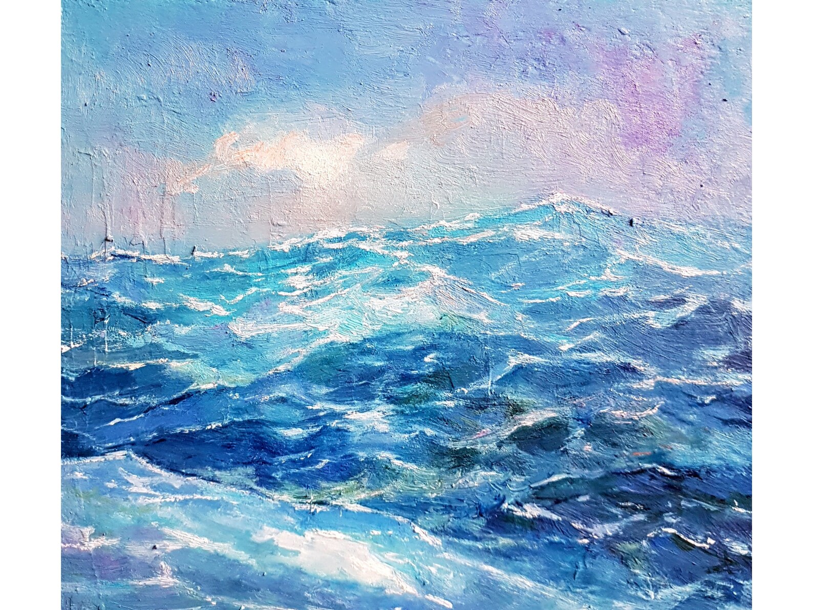 Deep Ocean Painting Original Texture Oil Artwork on Canvas - Etsy