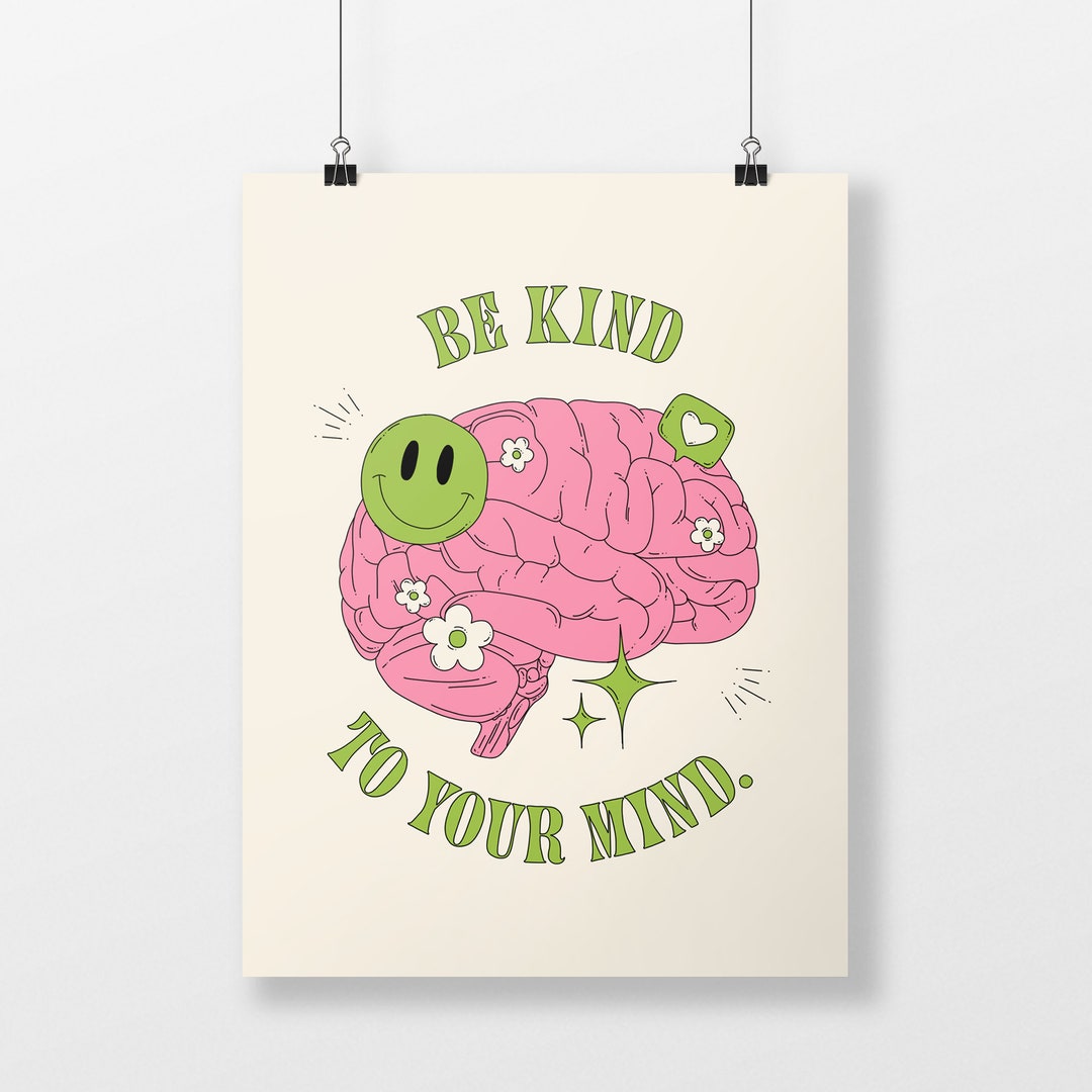 Be Kind to Your Mind - Wall Art Print / Postcard - Etsy UK