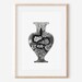 Greek Vase Print Snake Flower Art Floral Snake Print Mystical Floral ...