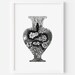 Greek Vase Print | Snake Flower Art | Floral Snake Print | Mystical ...