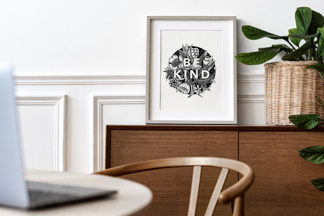 Be Kind Print, Be Kind Quote Wall Art, Quote Print, Wall Art ...