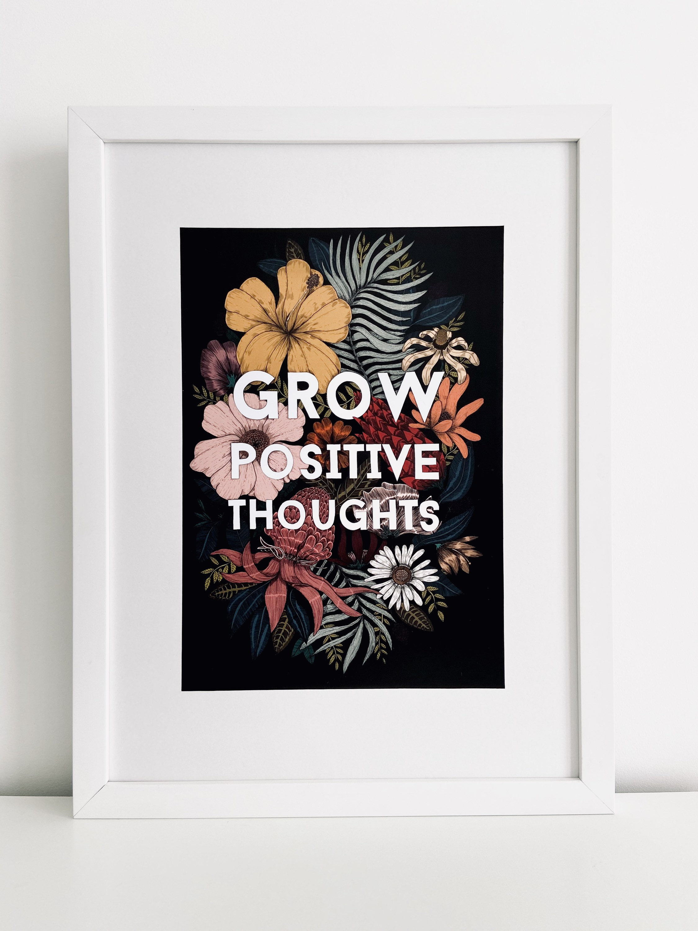 Positive Sentence Wall Art, Positive Quote Wall Art, Jungle Print ...
