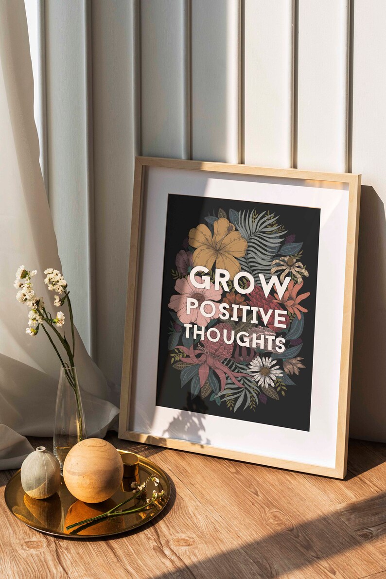 Positive Sentence Wall Art Positive Quote Wall Art Jungle - Etsy