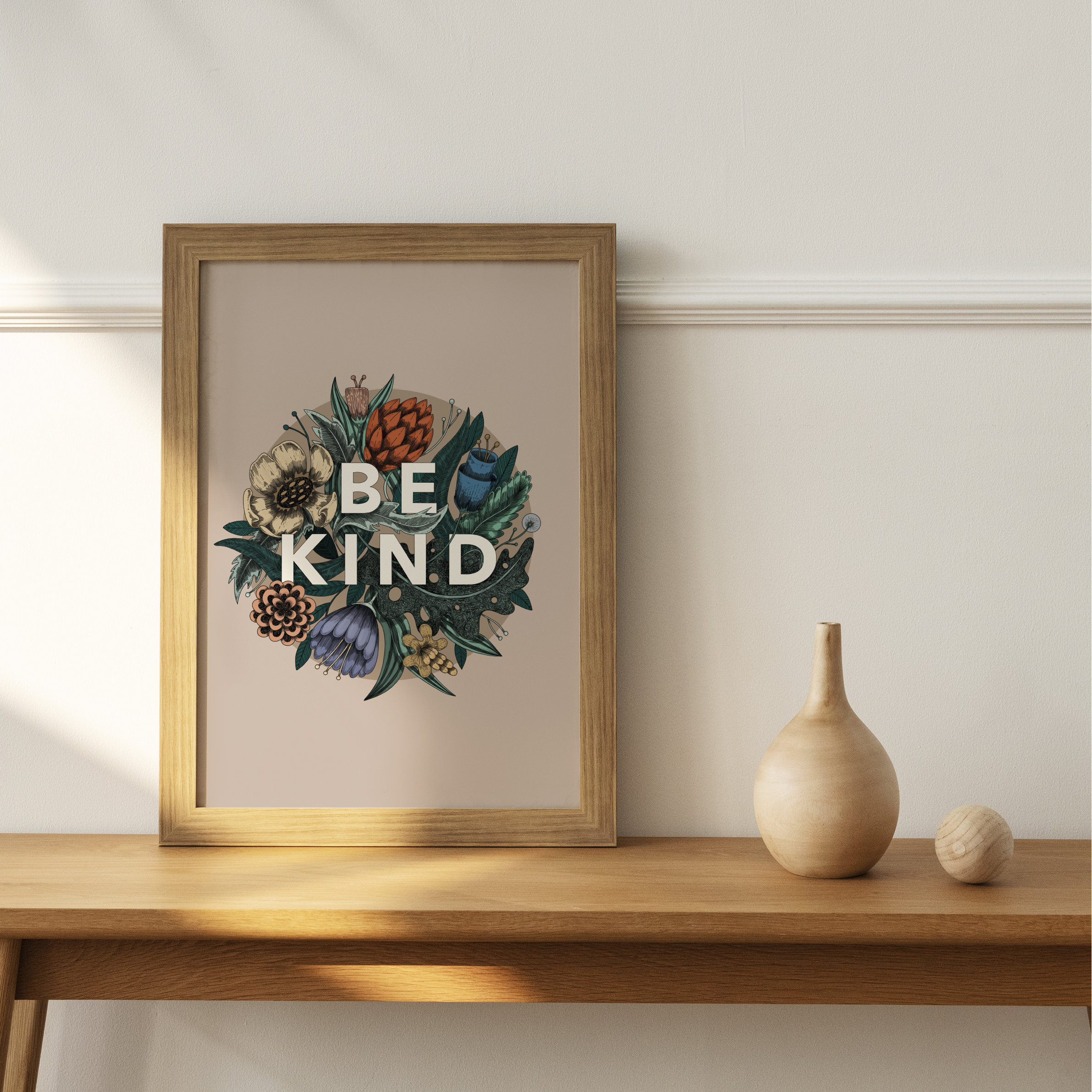 Be Kind Color Print Be Kind Quote Wall Art Quote Colorful - Etsy