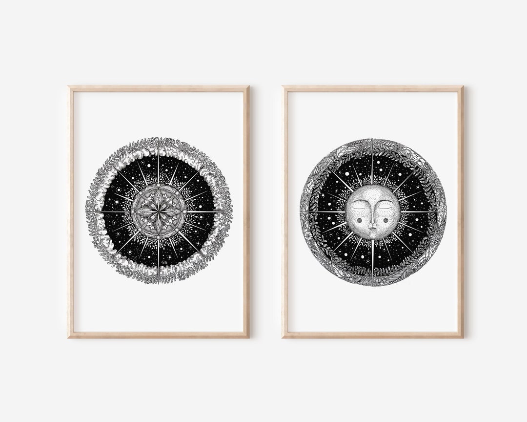 Sundala Home Decor Set, Sun Prints Set of 2, Mandala Prints Set of 2 ...