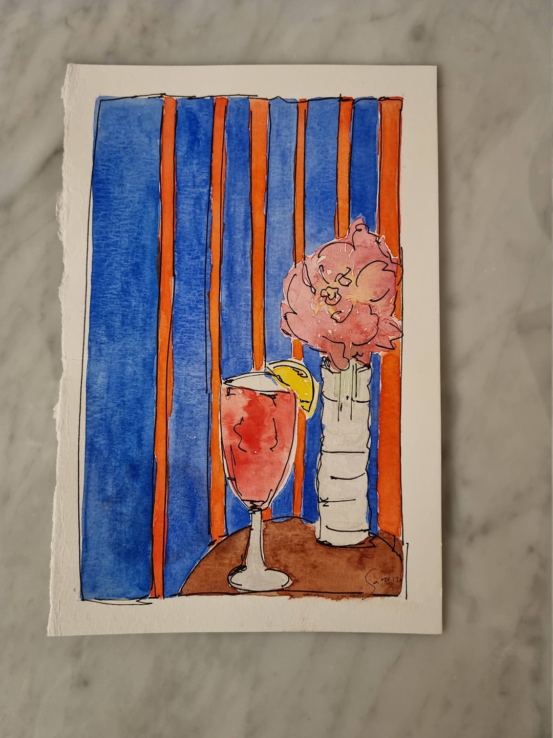 COCKTAIL SPRITZ Kitchen Wall Art Flowers Basket - Etsy