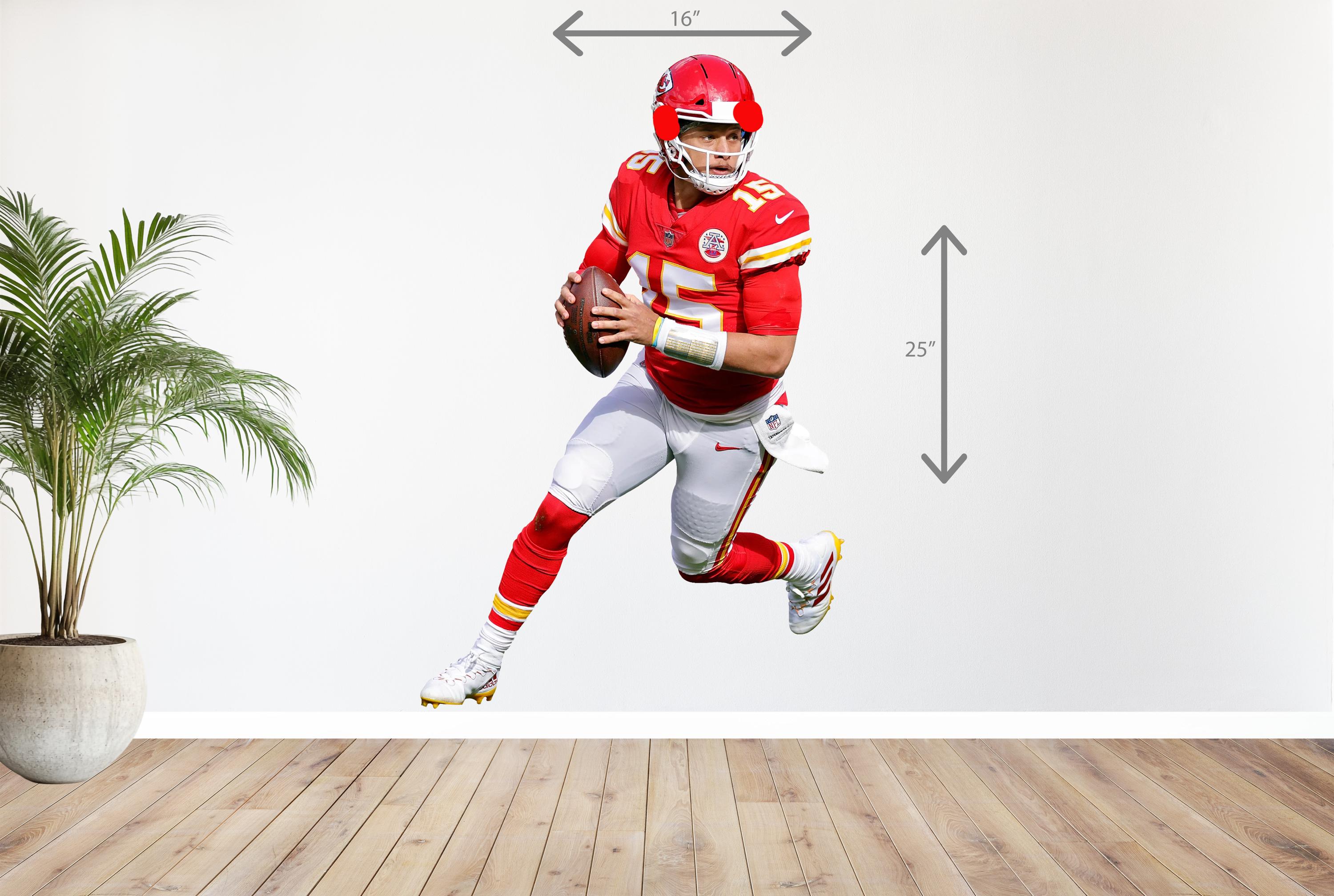 Patrick Mahomes | Kansas City Chiefs Large Removable Wall Decal Sticker ...