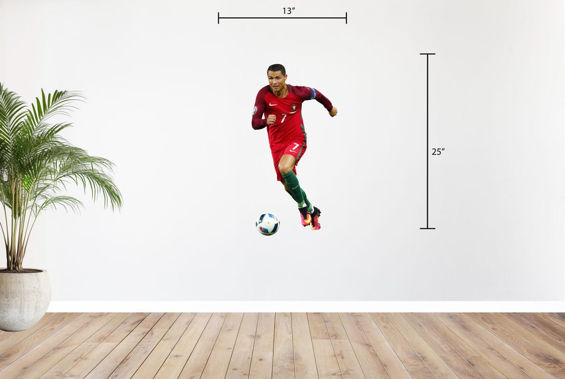 Cristiano Ronaldo Portugal Large Removable Wall Decal Sticker - Etsy