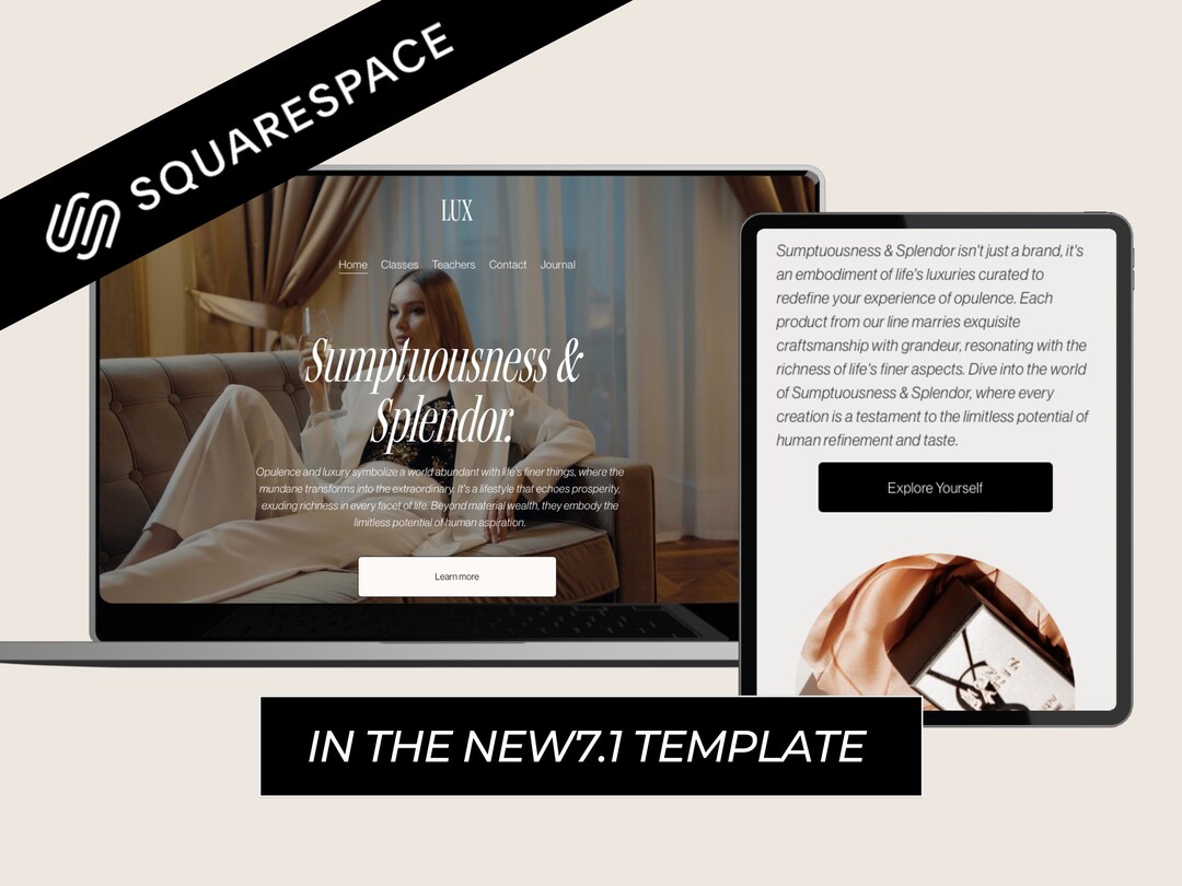 Squarespace Template Luxury- Squarespace Website - Coaching Squarespace Theme - Squarespace ...