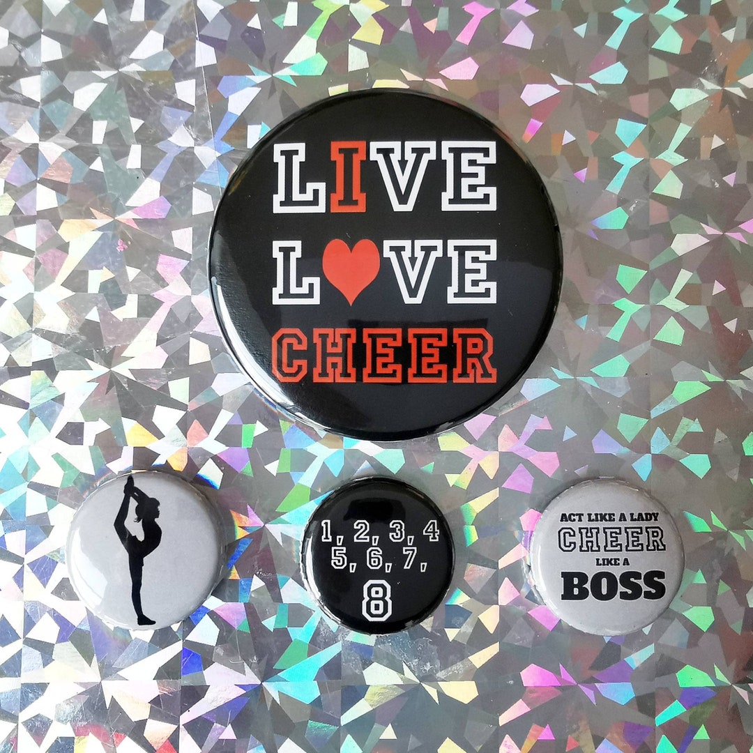 Sparkle and Shine with Cheerleading Pin Badges Show Your Spirit Live ...