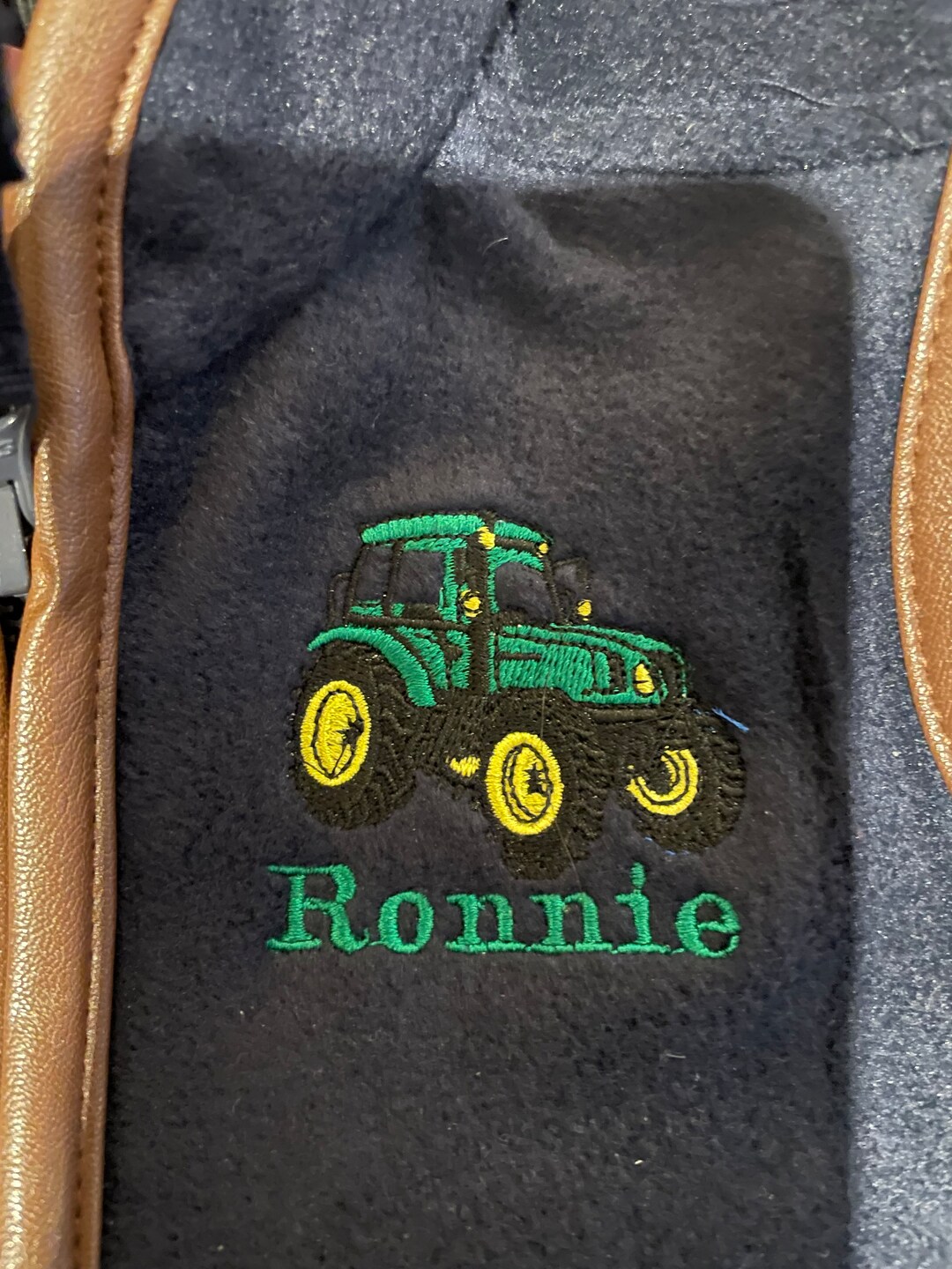Children's Gilet With Embroidered Red Green or Blue Tractor Gilet ...
