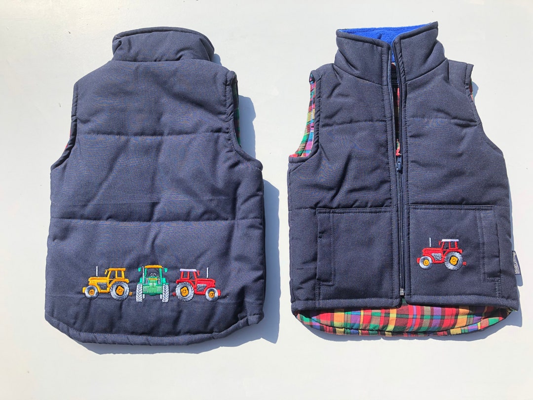 Childrens Tractor Bodywarmer/gilet - Etsy