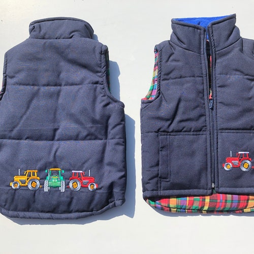 Childrens Tractor Bodywarmer/gilet - Etsy