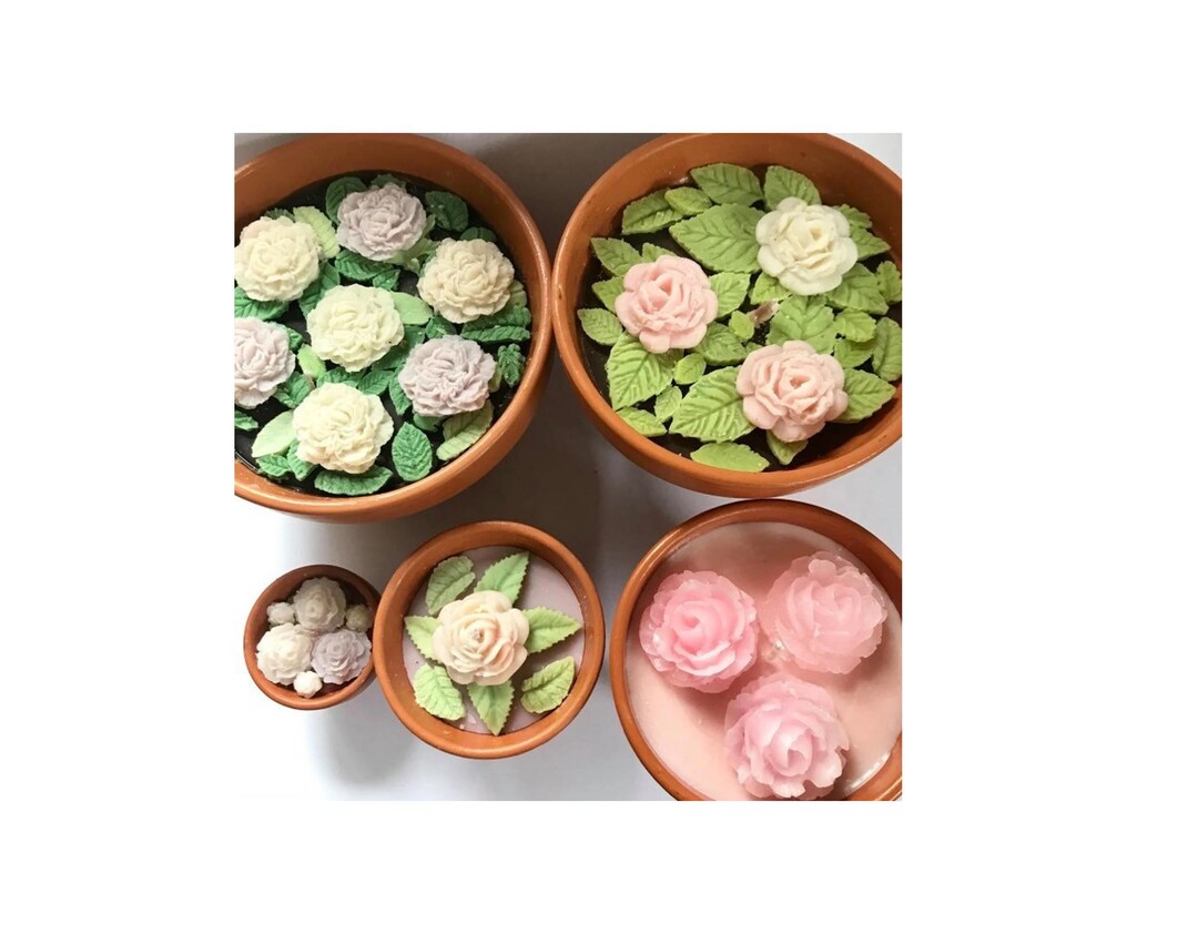 Flower Pot Outdoor Candle | Citronella + Other Essential Oils | Natural ...