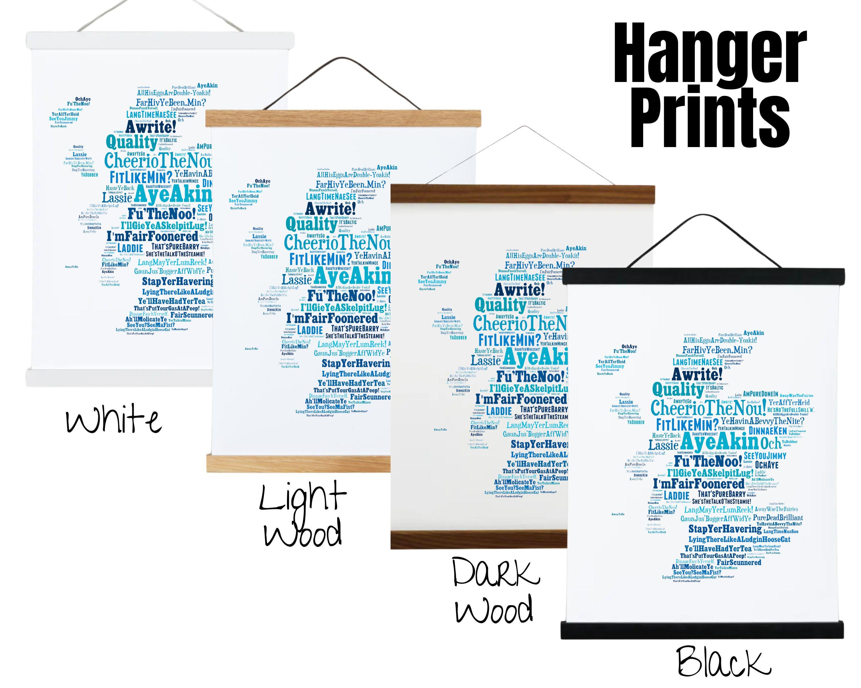Scottish Slang Map Art Print: Funny Scotland Phrases - Etsy