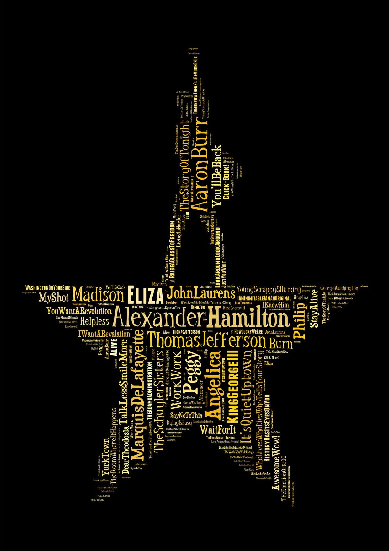 Hamilton Word Art Spotify Option 4 Colors Available Musical - Etsy