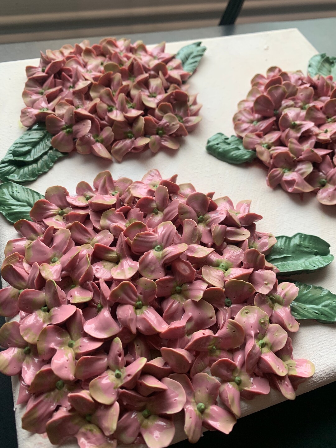 3d Flower Painting Original Floral Art Hydrangeas Sculpture Flowers 3d ...