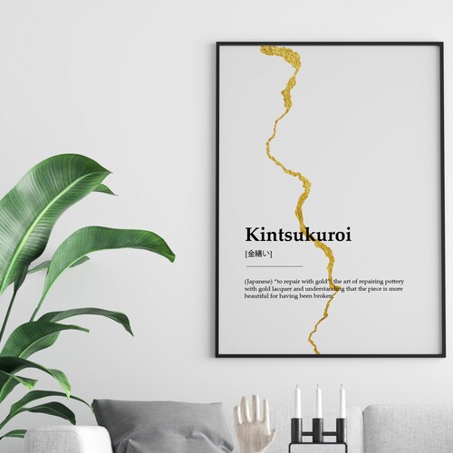 Kintsugi Definition Print Japan Printable Wall ART Quote - Etsy New Zealand