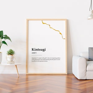 Kintsugi Definition Print Printable Wall ART Quote Print - Etsy