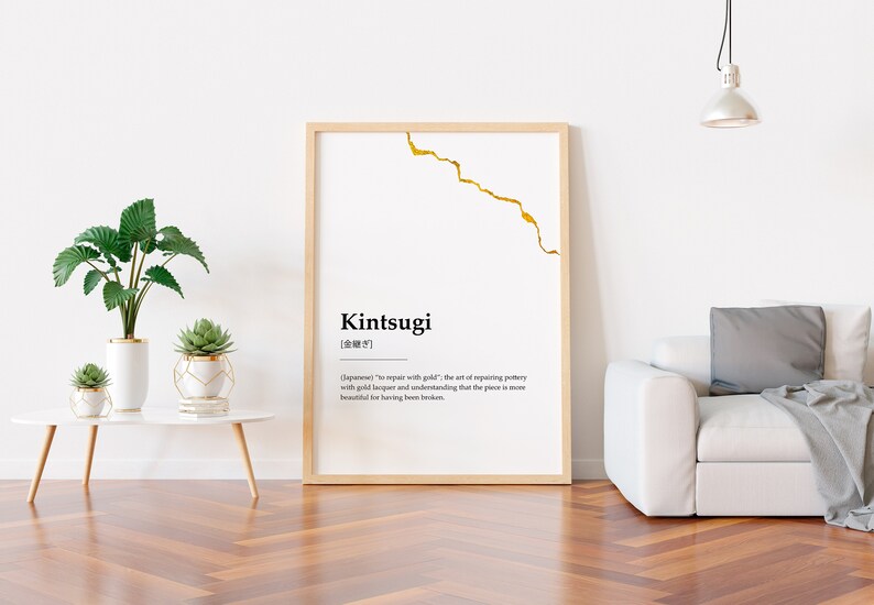 Kintsugi Definition Print Printable Wall ART Quote Print - Etsy