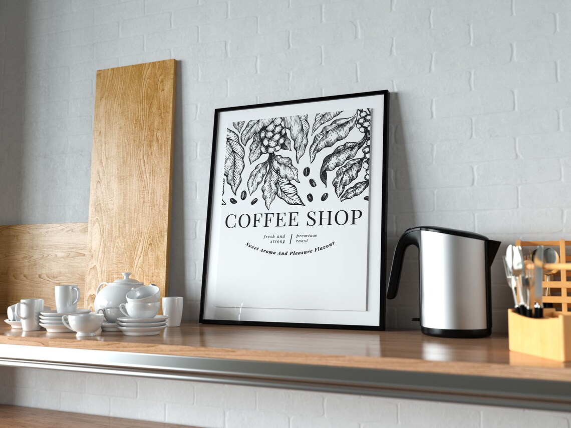Coffee Shop - Printable Wall ART | Restaurant, Kitchen, Coffee Lounge ...