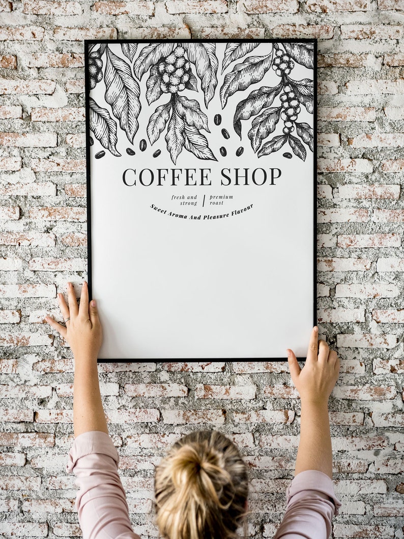 Coffee Shop - Printable Wall ART | Restaurant, Kitchen, Coffee Lounge ...