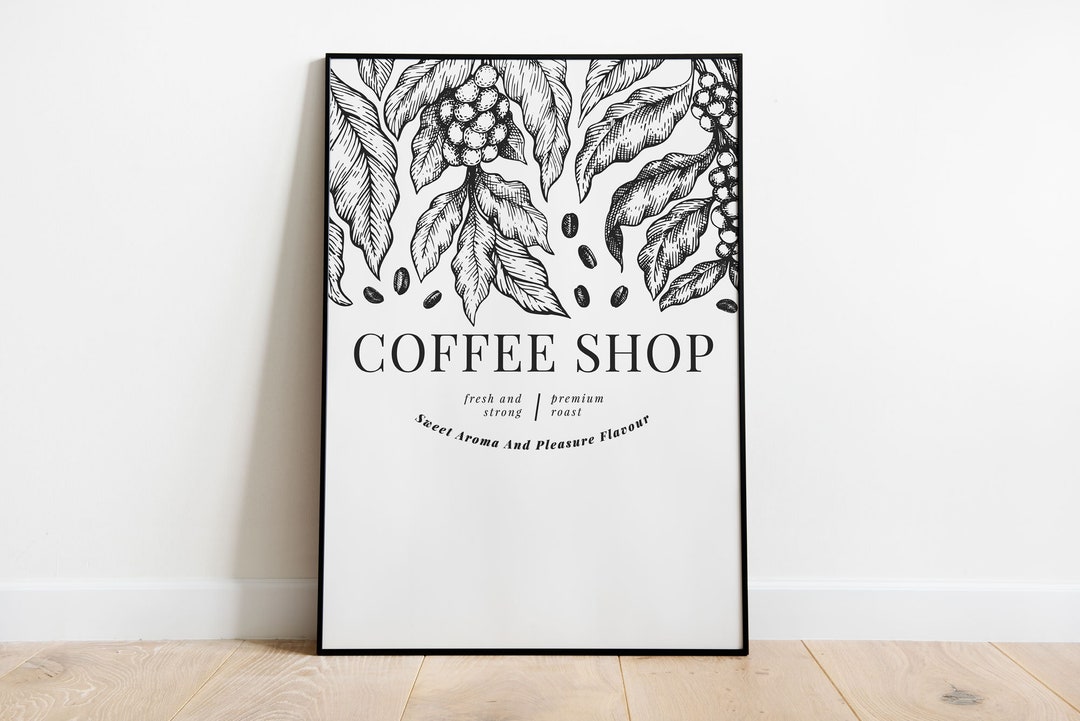 Coffee Shop - Printable Wall ART | Restaurant, Kitchen, Coffee Lounge ...