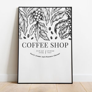 Coffee Shop - Printable Wall ART | Restaurant, Kitchen, Coffee Lounge ...