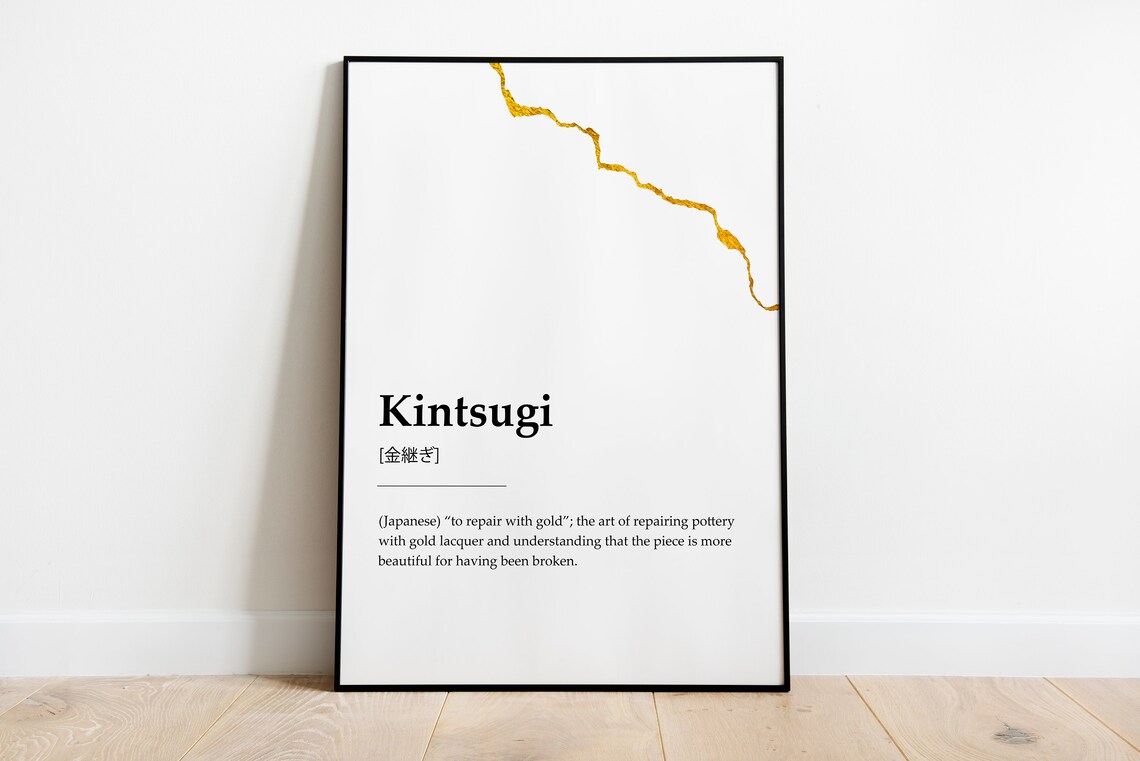 Kintsugi Definition Print Printable Wall ART Quote Print | Etsy
