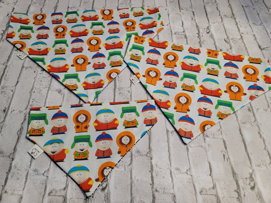 SOUTH PARK TV Characters Cartman Kenny Dog Bandana * Handcrafted Pet ...