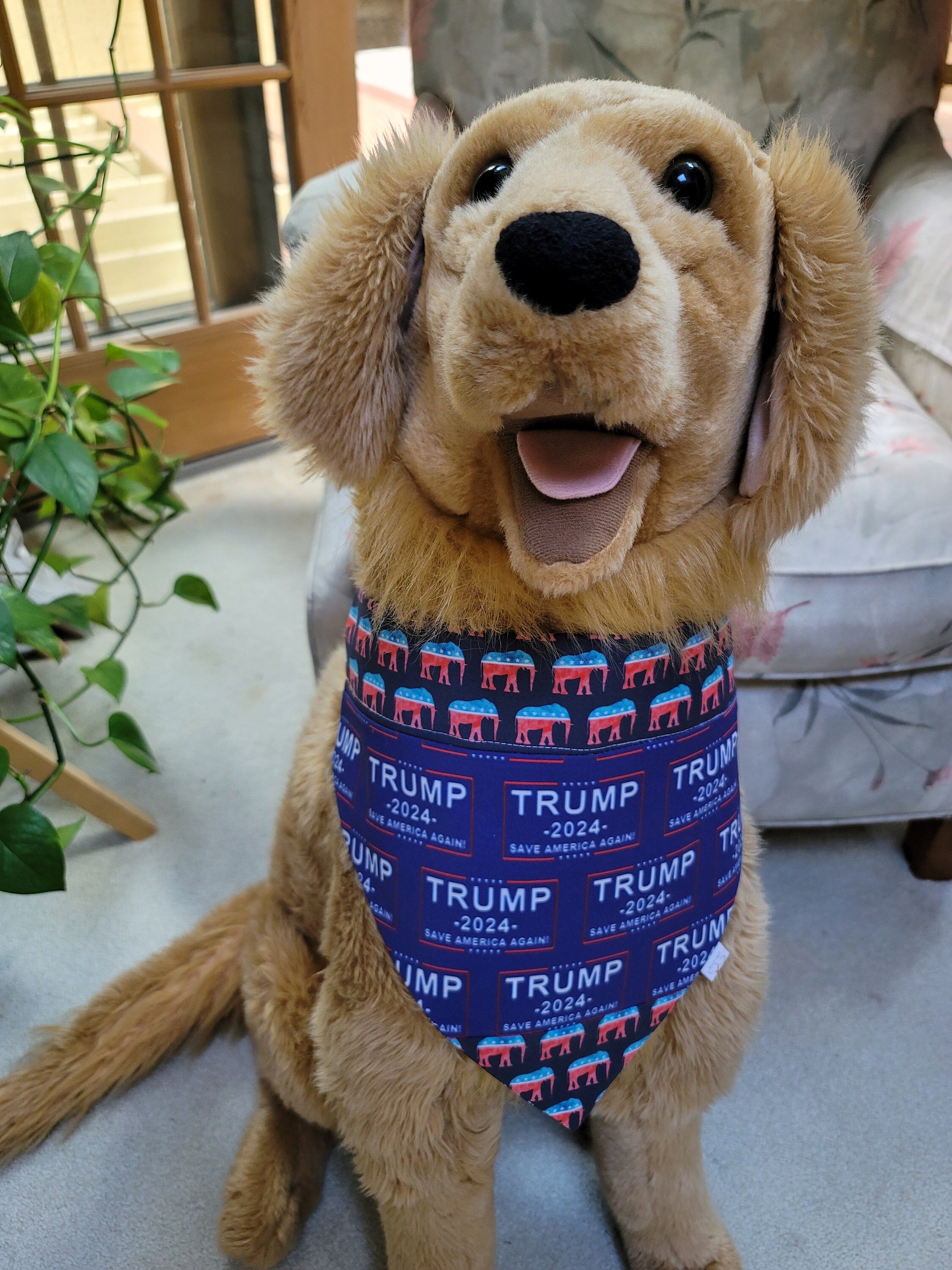 TRUMP 2024 Save America Again and Republican Elephants DOG BANDANA ...