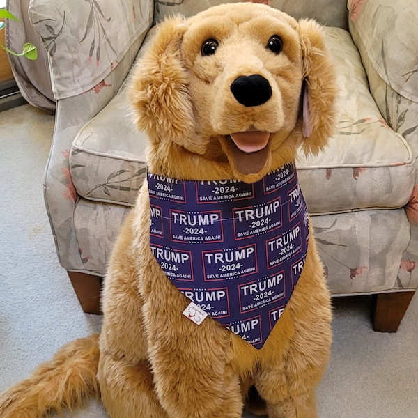 Trump Dog Collar Bandana - Etsy