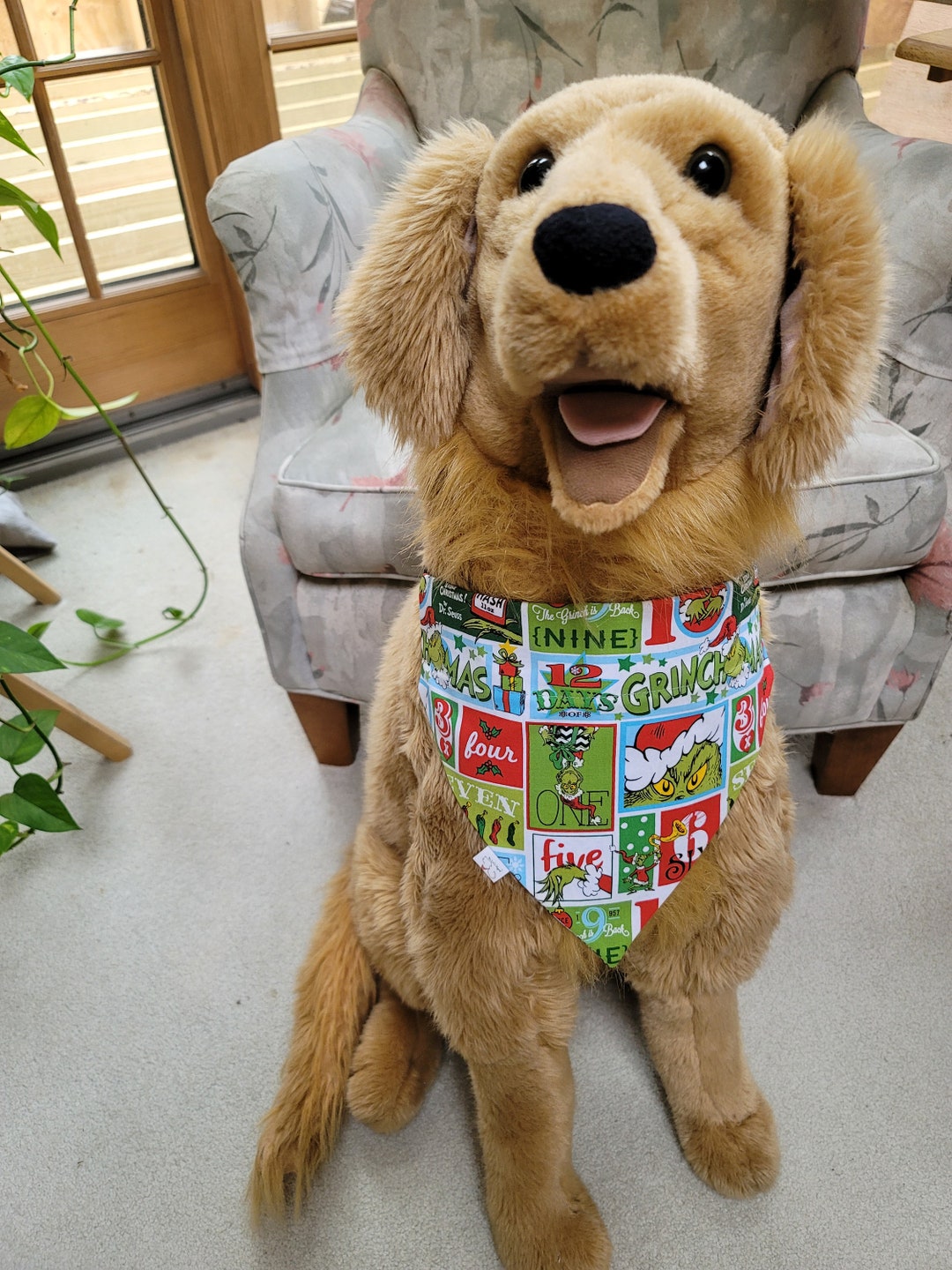 Grinchmas Dog Bandana: 12 Days of Grinch, Over the Collar Design ...